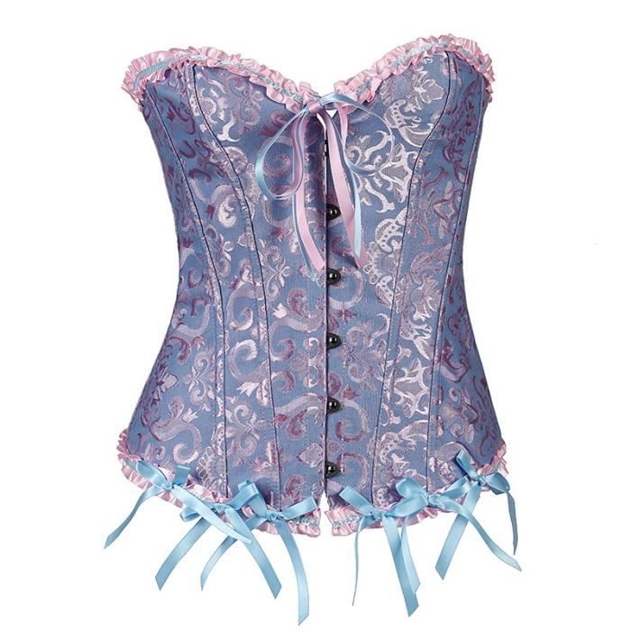 Bustier femme,Femmes Corsets Sexy Lingerie Bustier Korset Dentelle ...