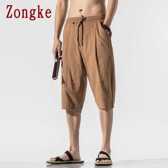 Short,Shorts d'entraînement de Style chinois pour hommes, vêtements décontractés, courts, noirs ...