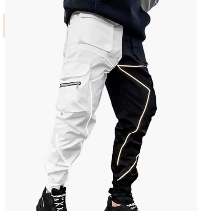 Pantalon Cargo Pour Homme Hip Hop Techwear Sarouel De Jogging Avec Poches,Noir,XXL Noir ...