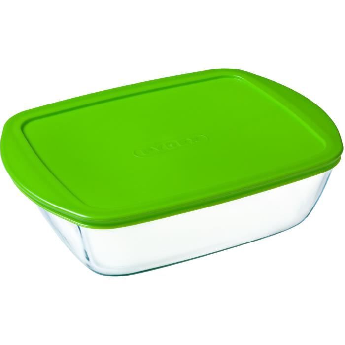 PYREX - COOK&STORE - Plat rectangulaire en verre avec couvercle 23*15 ...