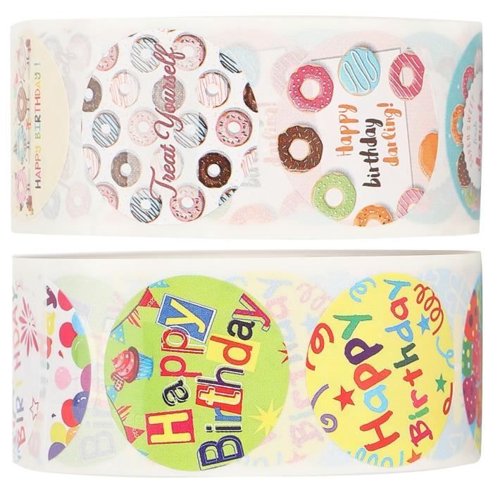 Rouleau d'autocollant - SONEW - Lot de 2 - Multicolore - Papier washi ...