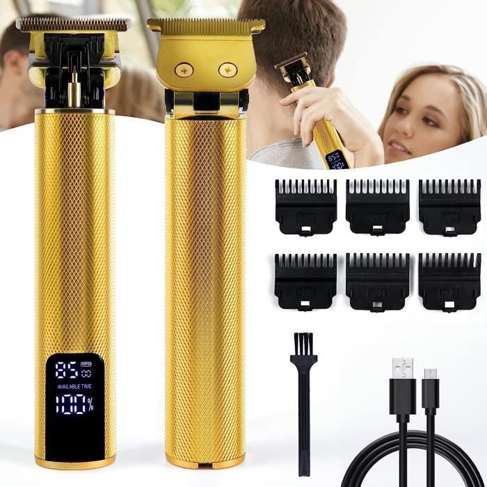 Tondeuse Cheveux Hommes, Tondeuse Barbe Homme 6000 à 8500 tr-min, Rechargeables USB Kit Barbe ...