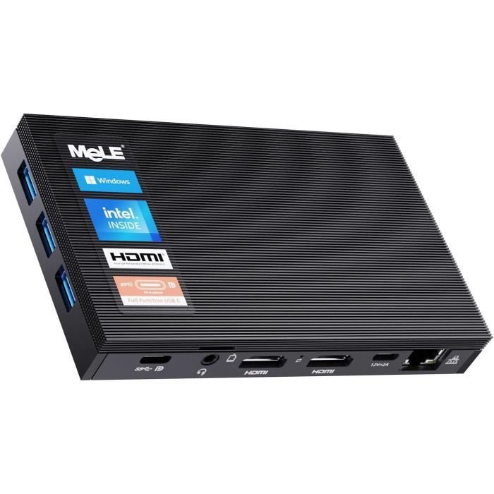 Quieter3C Wifi 6 Mini Pc Sans Ventilateur Celeron N5105, Mini Ordinateur De Bureau 8 Go 256 Go ...