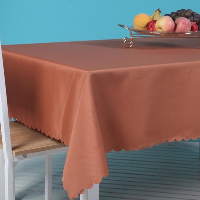 Coffee 120x180cm -Nappe de Table à manger rectangulaire, couleur unie ...