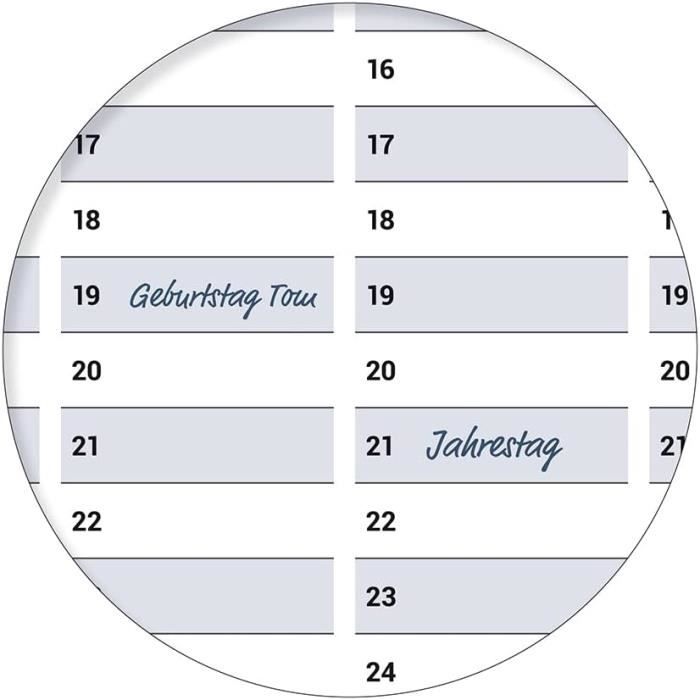 Calendrier pe ent calendrier anniversaire calendrier mural perpétuel ...