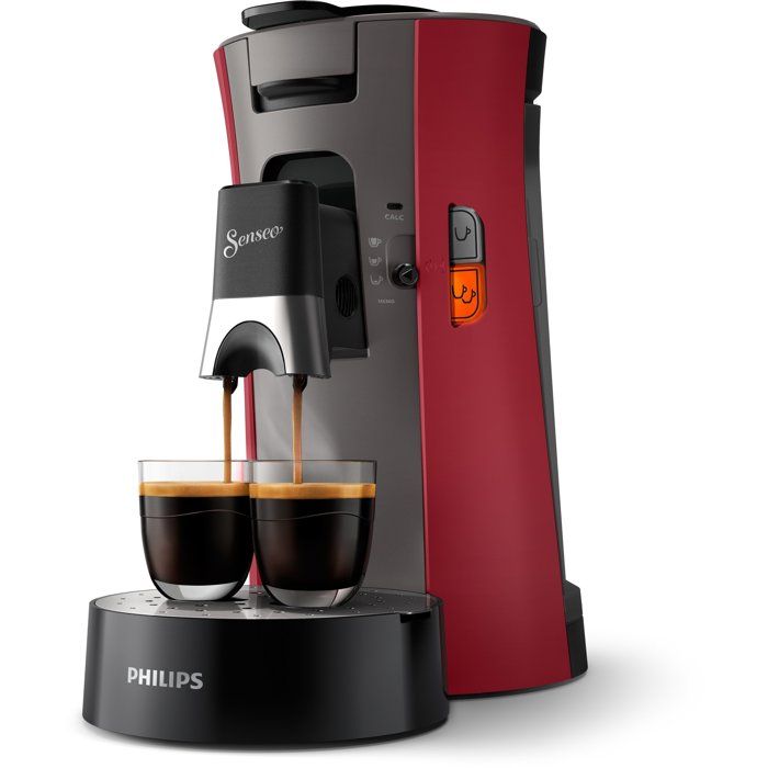Cafetière à dosette - PHILIPS - SENSEO - CSA240/91 - Select - Rouge + 2 ...