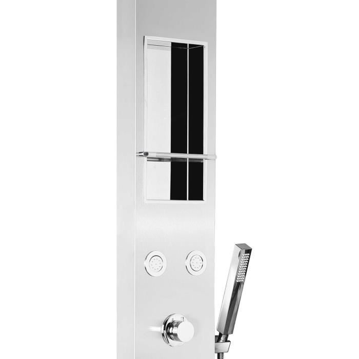 Colonne de Douche Hydromassante en Acier Inox Brossé Mod. City ...