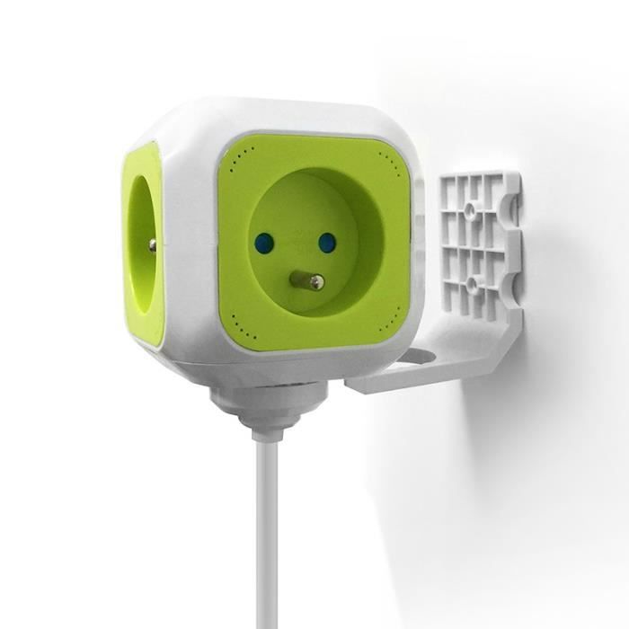 Bloc multiprise - Magic Cube - GB118 - 4 prises - 2 USB - 1.4m Vert ...