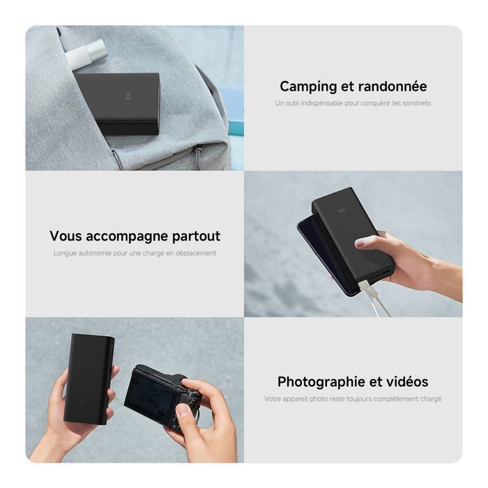 Power Bank - XIAOMI - 30000mAh - Charge rapide intelligente - 3 ...