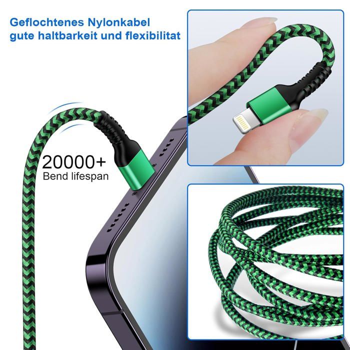 Cable Multi Chargeur 2 En 1, Cable Usb Multi Embout[1.2M] Multiple ...