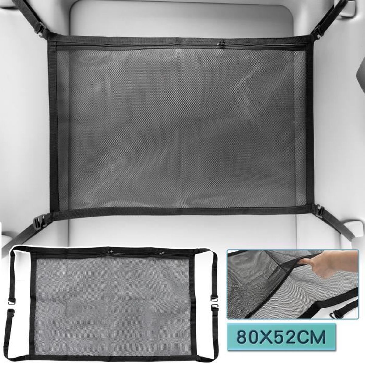 31 "x 20" Poche en filet stockage de toit voiture pour rangement ...