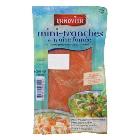 LANDVIKA Mini tranches de truite fumée 100g - Cdiscount Au quotidien