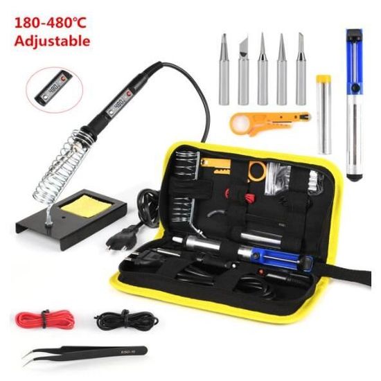 Poste a souder,kit de fer à souder avec multimètre numérique,6000 points,tension AC-DC,lampe ...