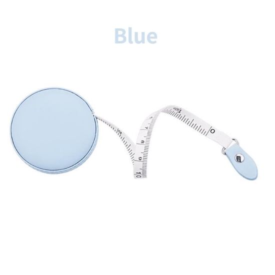 Ruban à mesurer - BLEU CIEL - 1.5m - Rétractable - Double face - Cuir ...