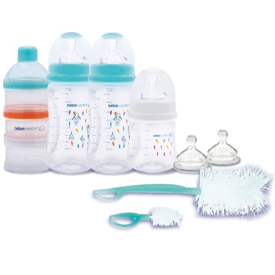 BEBE CONFORT Kit naissance Biberons Maternity - 7 pièces - bleu ...