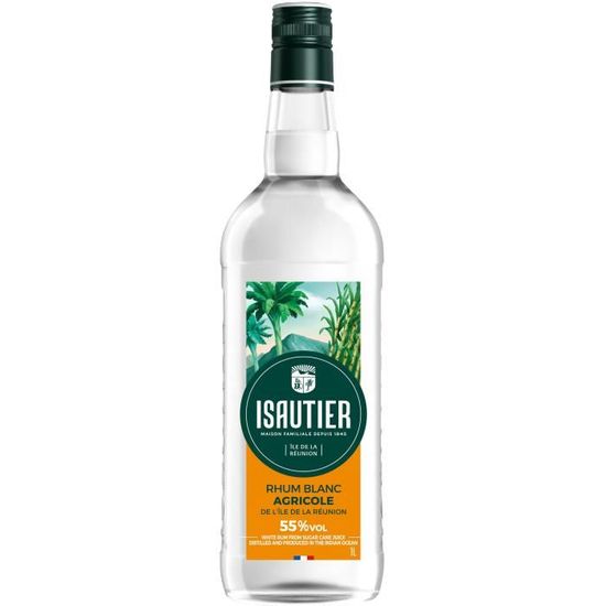 Isautier - Rhum blanc agricole - 55,0% Vol. - 100 cl - La cave Cdiscount