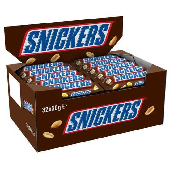 Show Box 32 barres SNICKERS 50g - Cdiscount Au quotidien