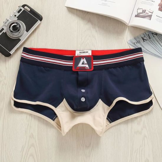 Boxer-shorty - SEOBEAN - Décontracté - Haute Qualité - Coton - Marine ...