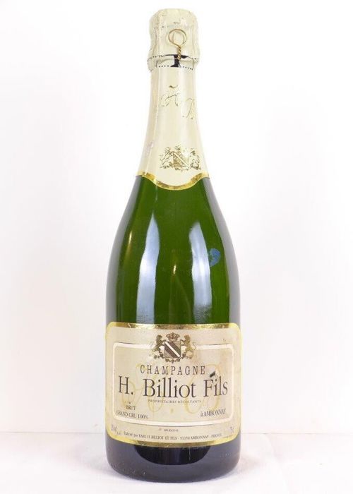 Vin blanc - champagne billiot fils ambonnay grand cru brut (non millésimé années 1990 à 2000 ...