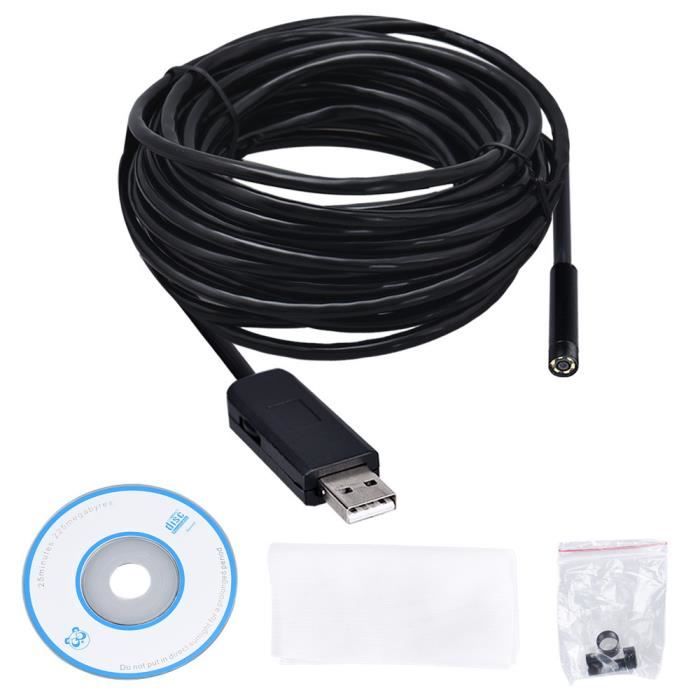 10M 6LED USB imperméable à l'eau Boroscope Borescope snake inspection ...