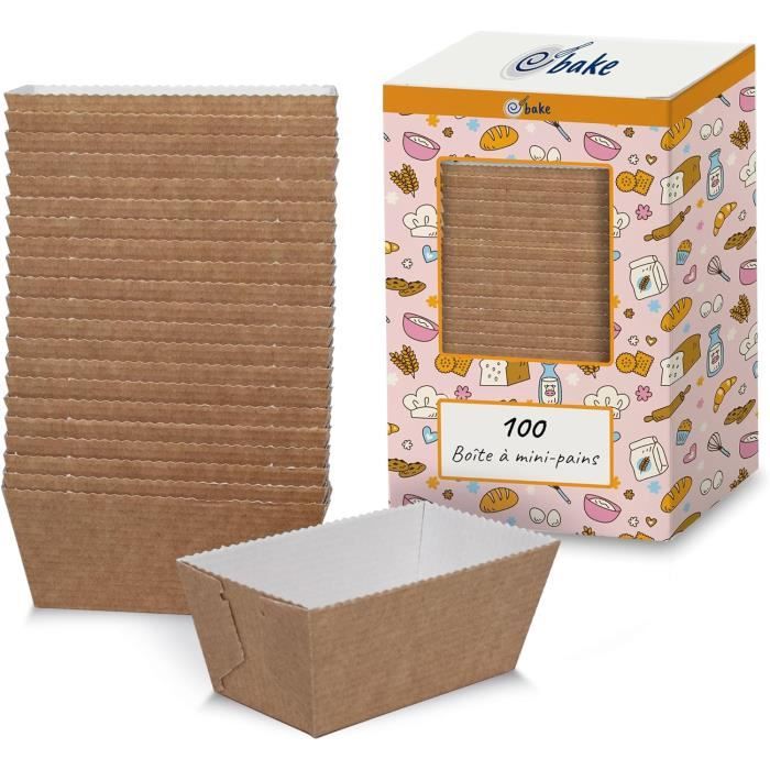 Ebake Mini Moule Cake (Brun - Pack De 100) - Moules Jetables Avec ...