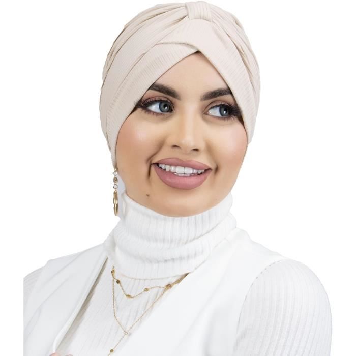 Turban À Enfiler Côtelé En Jersey Premium Pour Femme Musulmane Voilée ...