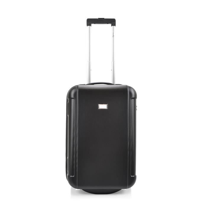 D-VOYAGE VALISE CABINE TROLLEY 2 ROUES NOIR