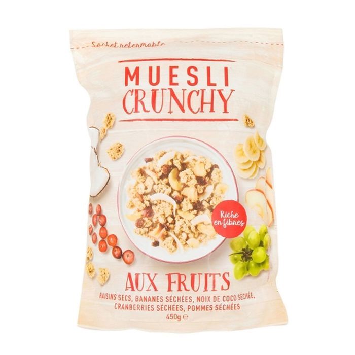 Agidra - Muesli croustillant aux fruits - paquet 450g - Cdiscount Au ...