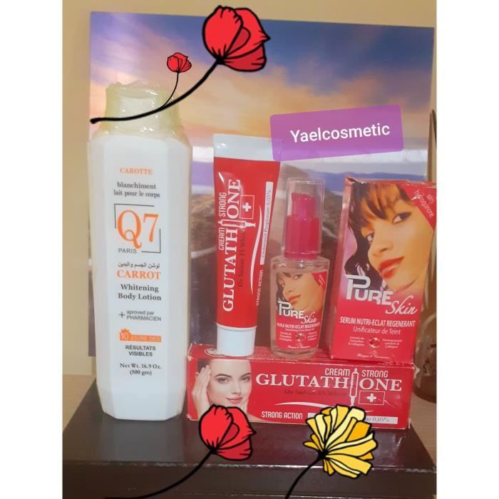 Q7 GLUTATHIONE INJECTION Lait Corporel Blanchissant A La Carotte ...