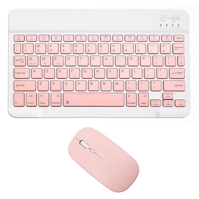 Clavier,Ensemble clavier et souris Bluetooth sans fil,portable ...