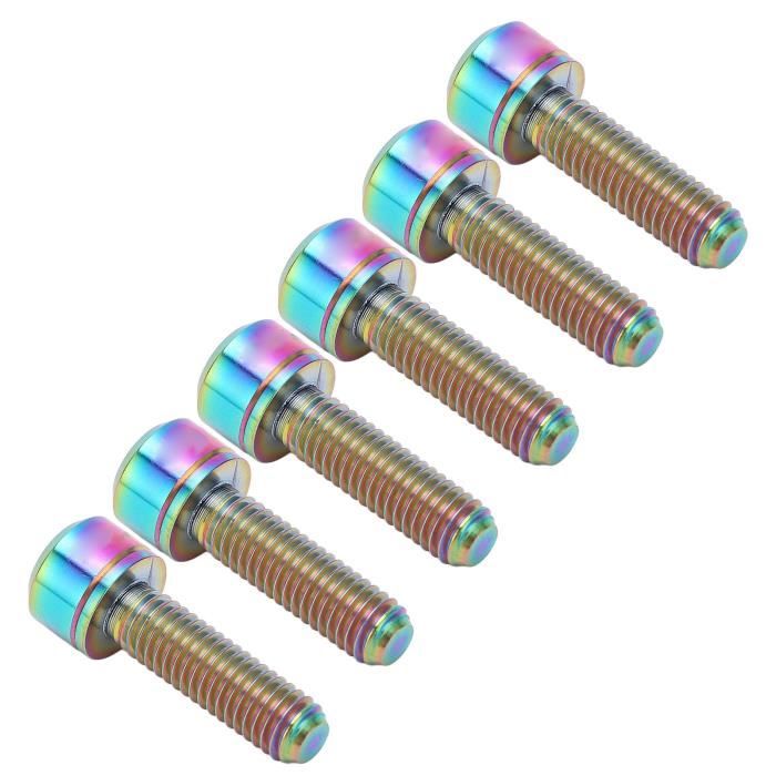 EJ.life vis de tige de guidon de vélo 6 pcs RISK Titane Alliage Vélo De ...