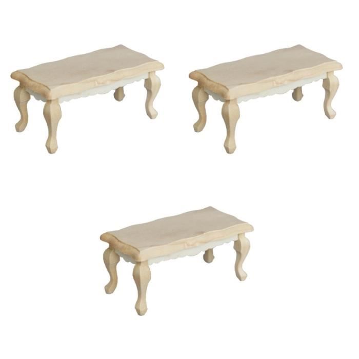 3pcs Miniature Tea Table de thé Mini Mini Maison Simulation Table à thé ...