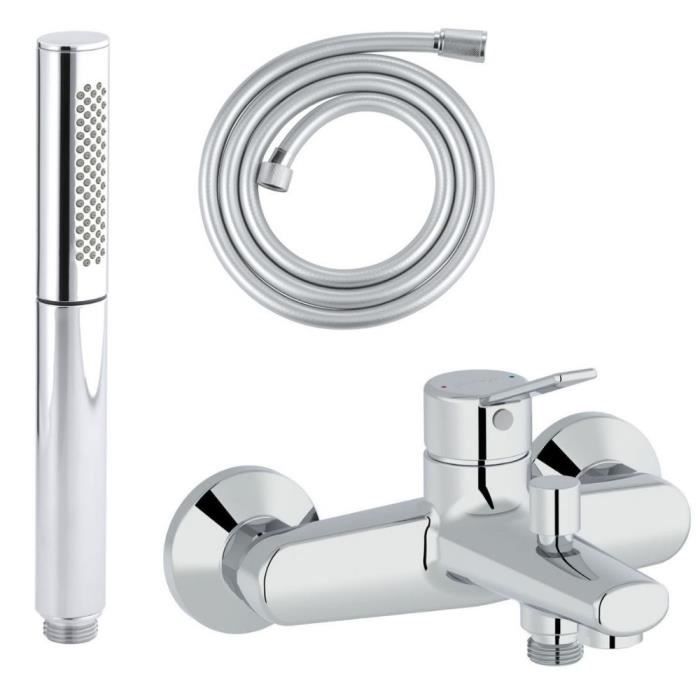 Jacob Delafon - Mitigeur bain-douche Eo + Douchette Shift Ellipse ...