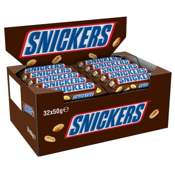 Show Box 32 barres SNICKERS 50g - Cdiscount Au quotidien