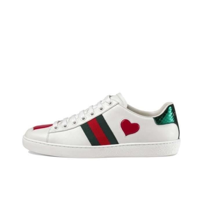 BASKET Chaussure Guccis Femme Homme Basket Sneakers Blanche Pas Cher Or ...