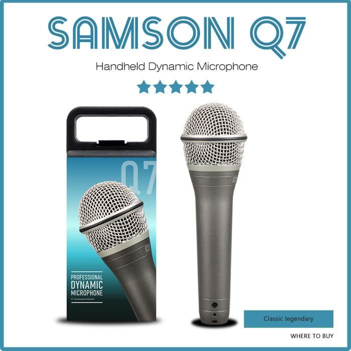 Microphone dynamique - SAMSON - Q7 - Karaoké - Concert en direct ...
