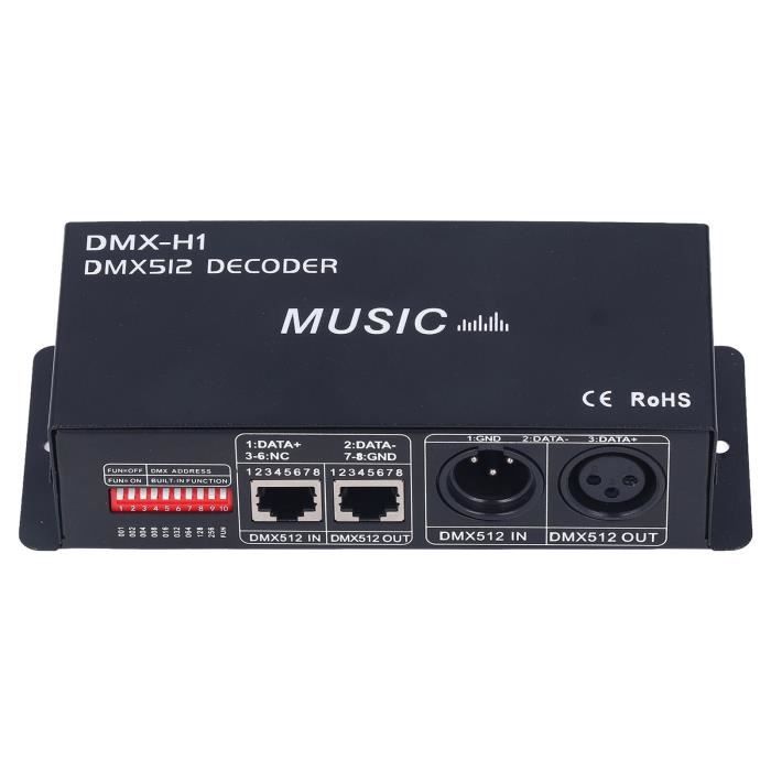 Décodeur DMX 3 canaux - TBEST - RVB - Design réglable - 12V à 24V - 4A ...