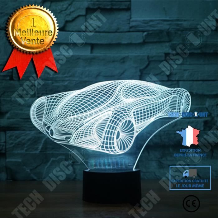 Veilleuse 3D LED - TECH DISCOUNT - Sport - 7 Couleurs - Charge USB - 3W - Cdiscount Maison