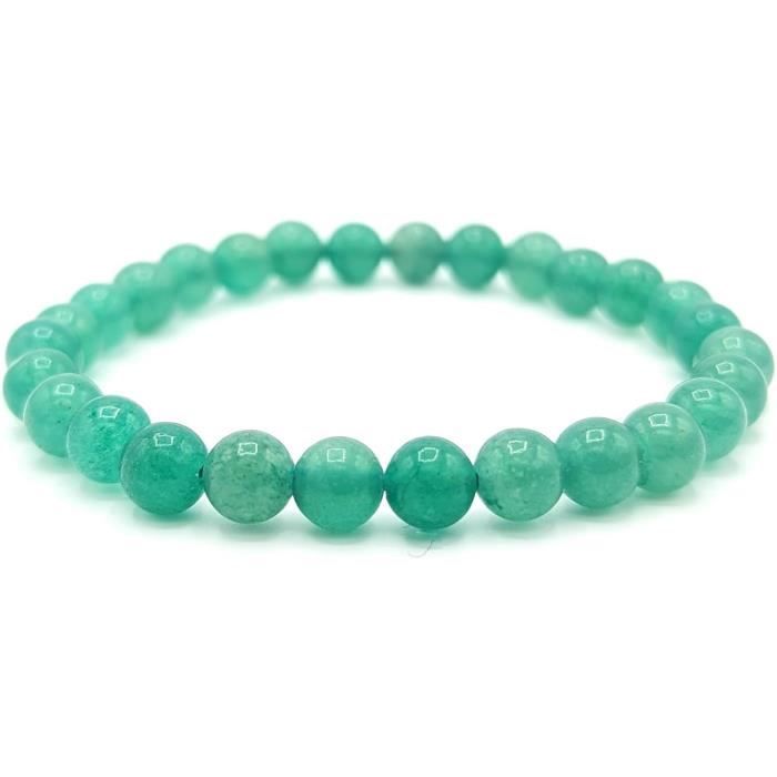 Bracelet En Pierre Précieuse Naturelle Véritable - Bracelet Boule De 6 ...