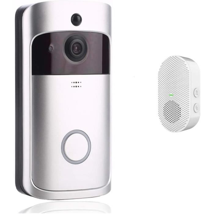 Sonnette vidéo intelligente Wifi, interphone vidéo avec sonnerie ...