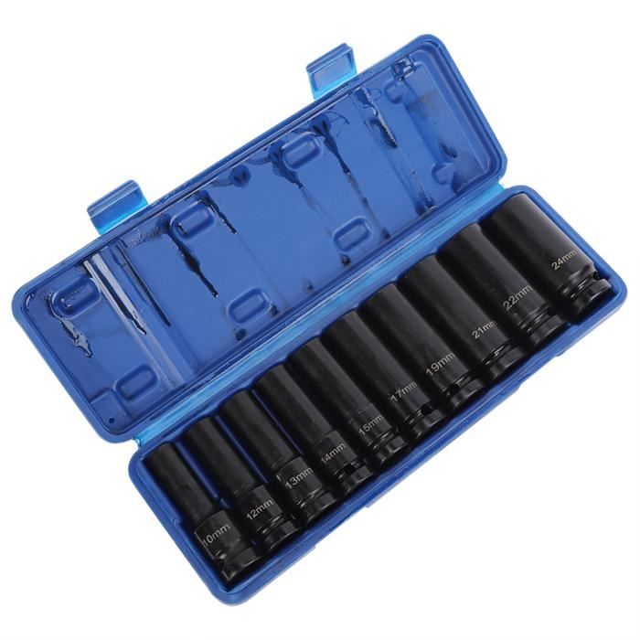 Vvikizy Douille à chocs Jeu de douilles à chocs, 10 pièces, douille hexagonale robuste en acier ...