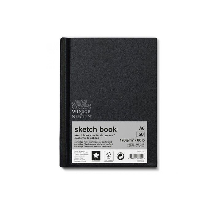 Cahier de croquis relié papier esquisse 170g/m2 50 pages A6 - Winsor ...