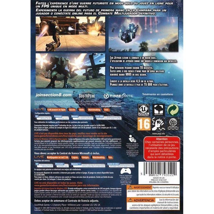 SECTION 8 / Jeu PC DVD-ROM - Cdiscount Jeux vidéo