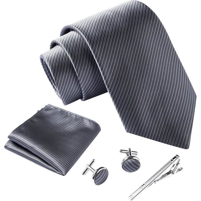 Cravate Hommes - Avec Mouchoirs De Poche, Boutons De Manchette Et ...