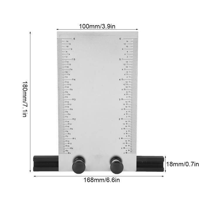 Scribe à bois - YOSOO - Règle de traçage en acier inoxydable - Échelle ...
