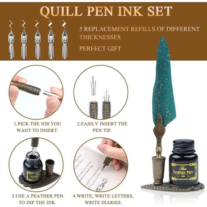 Caligraphie Ecriture Kit Stylo Plume Calligraphie Stylo Dip à Plume Kit ...