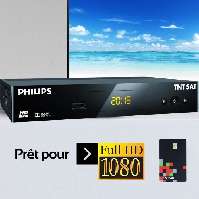 Décodeur TNT Satellite - TNTSAT - DSR 3231T - Full HD 1080P - HDMI et ...
