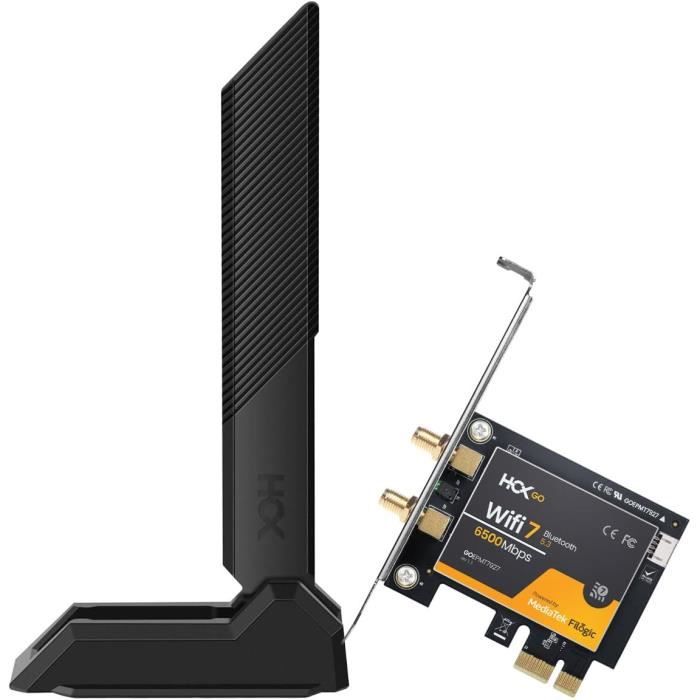 Go Carte Wifi 7 Be6500, Bluetooth 5.3, Tri-Bandes 6Ghz-5Ghz-2.4Ghz ...