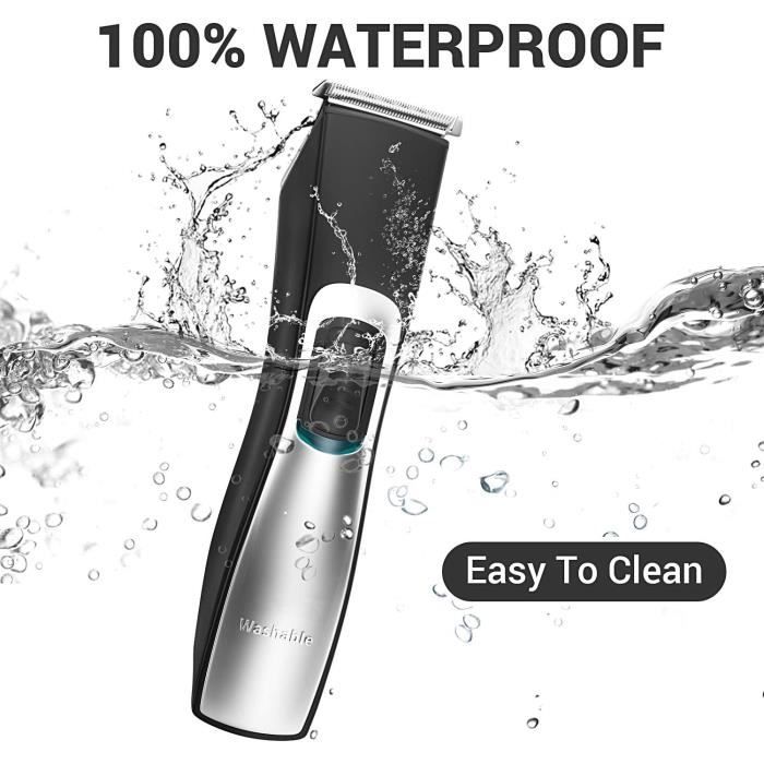 Tondeuse Cheveux Hommes, Tondeuse Barbe Sans Fil Rechargeable Avec câble USB et 4 peignes, IPX7 ...