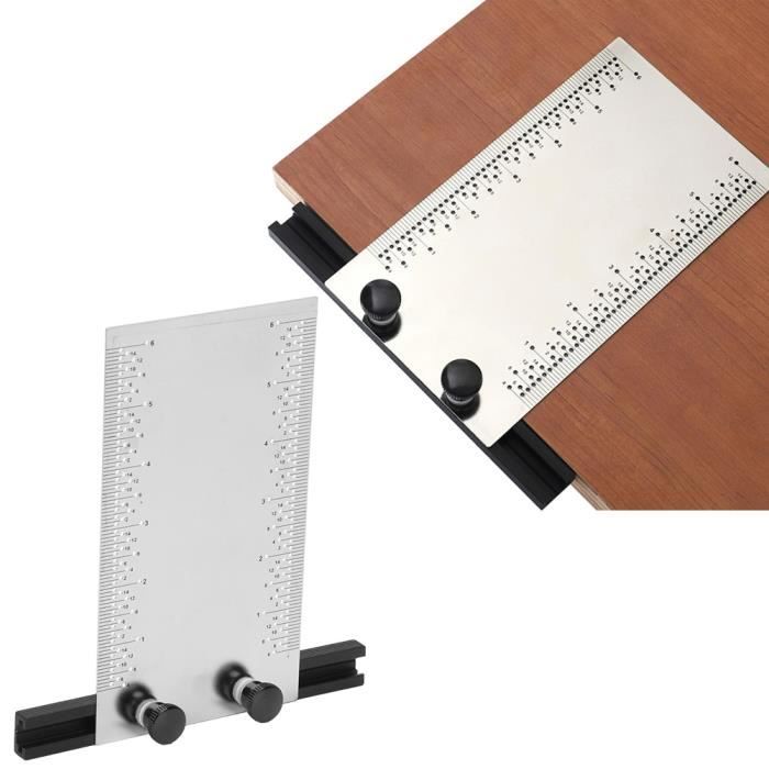 Scribe à bois - YOSOO - Règle de traçage en acier inoxydable - Échelle ...